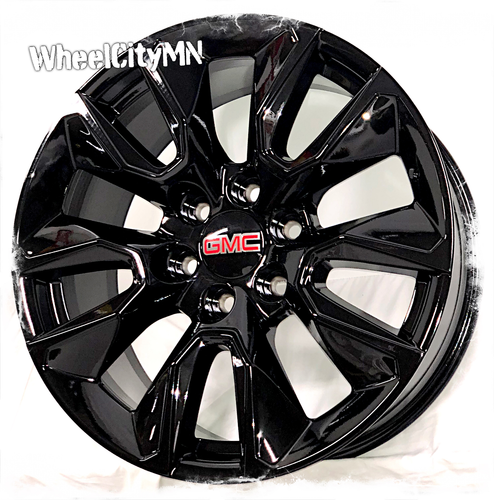 20" gloss black Chevy RST OE replica wheels 2022 GMC Sierra Yukon ...