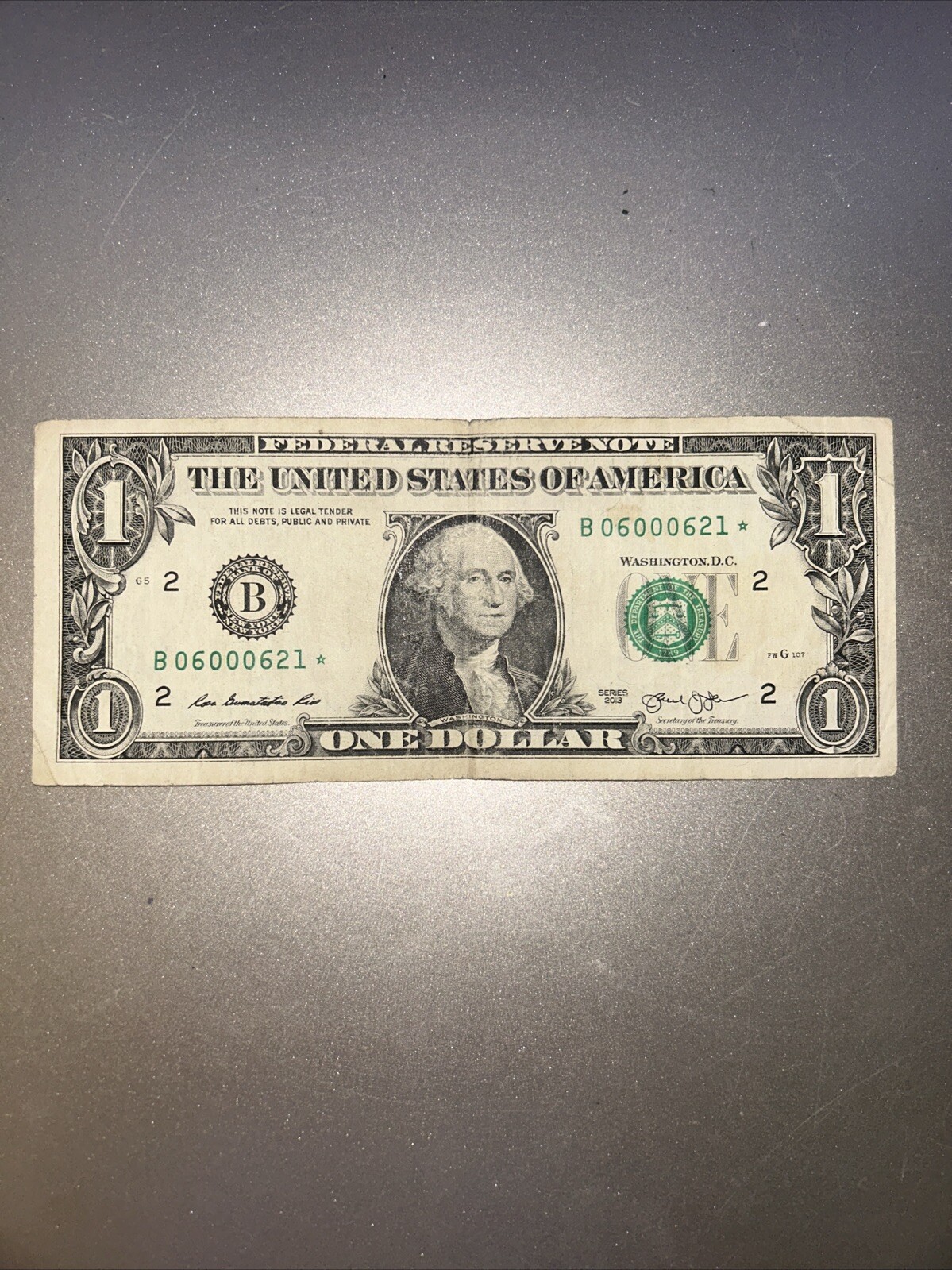 2013 - $1 Dollar Duplicate B Series Error Star Note - Extremely Rare ...