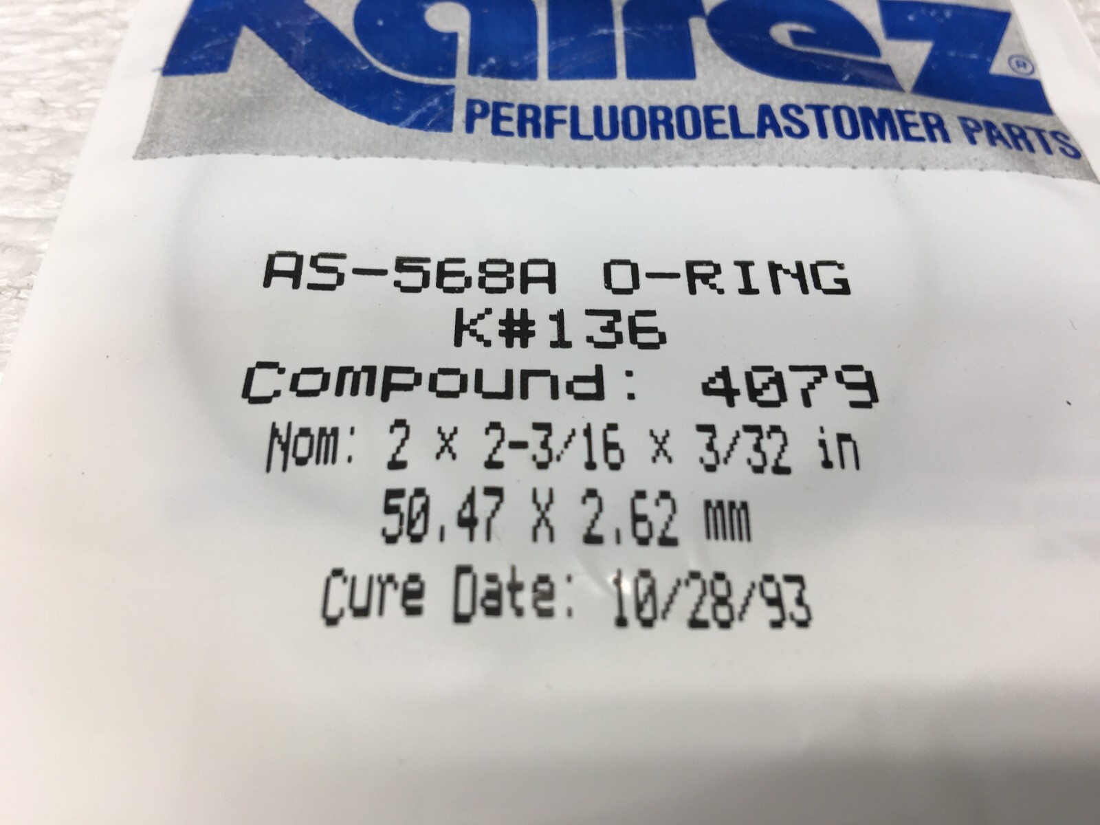KALREZ AS-568A O-RING K#329, COMPOUND:4079, 2-329, 0226-30009, AS568A ...
