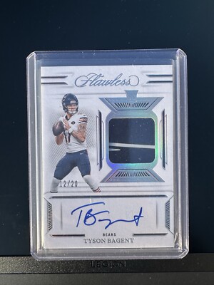 2023 Panini Flawless Tyson Bagent RC Rookie Card Patch Auto #d 12/20 ...