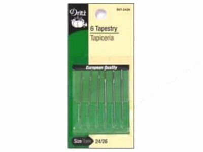 Dritz Tapestry Hand Sewing Needles Large Eye Blunt Point Size 24-26 ...