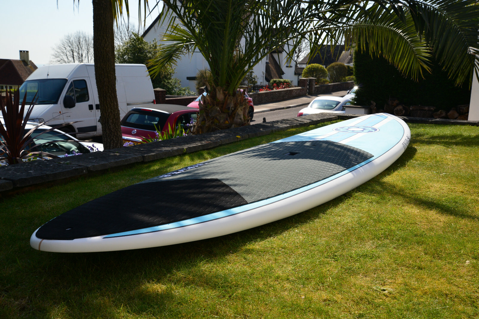 Paddle Board 11'2" Cruiser SUP Wave 8 Teal Hard Paddleboard Wood Tech ...