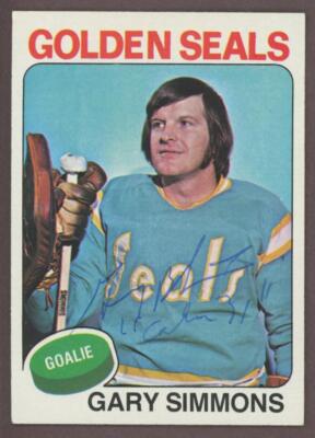 1975 Topps Gary Simmons Signed Card 29 Golden Seals Autograph Ebay