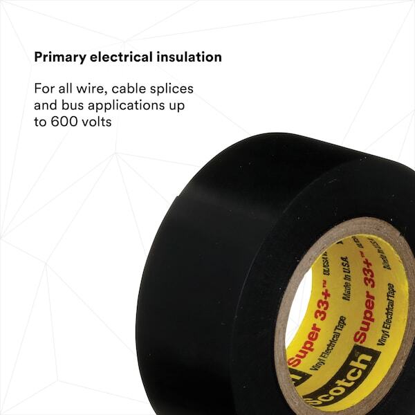 3M 33+Super-3/4X20ft Vinyl Electrical Tape,3/4 In W X 20 Ft L, 7 Mil ...