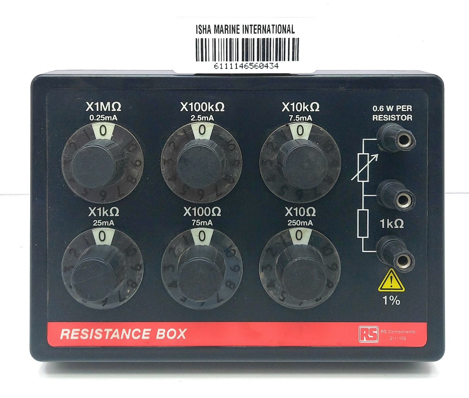 RS Components 211-159 Resistance Box 6111146560434 | eBay