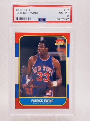 Patrick Ewing 1986-87 Fleer #32 Rookie RC PSA 8 NM-MT Knicks | eBay