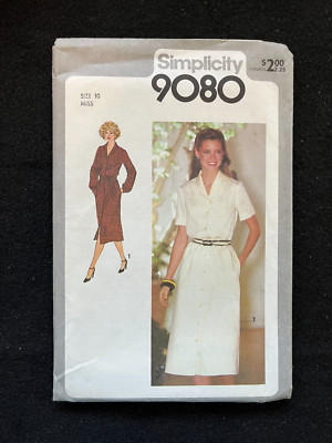 Simplicity Pattern 9080 Misses' Dress & Tie Belt Size 10 FF UNCUT | eBay