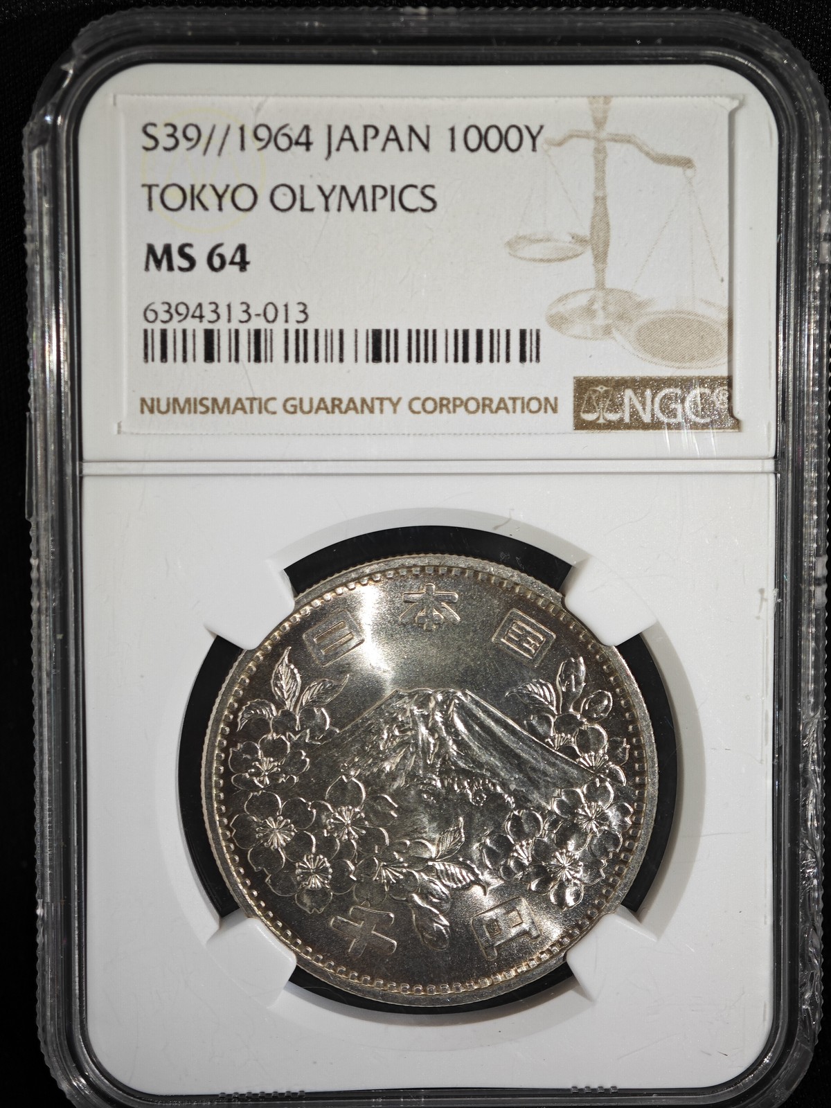1964 S39 Japan 1000Y Tokyo Olympics NGC MS 64 Silver Coin UNC #013 | eBay
