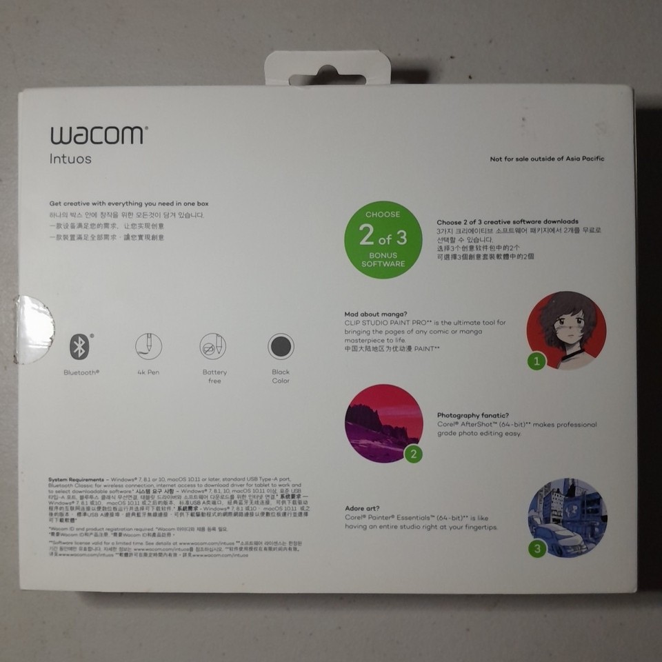 Wacom Intuos Creative Drawing Pen Tablet For PC Brand New With Original ...