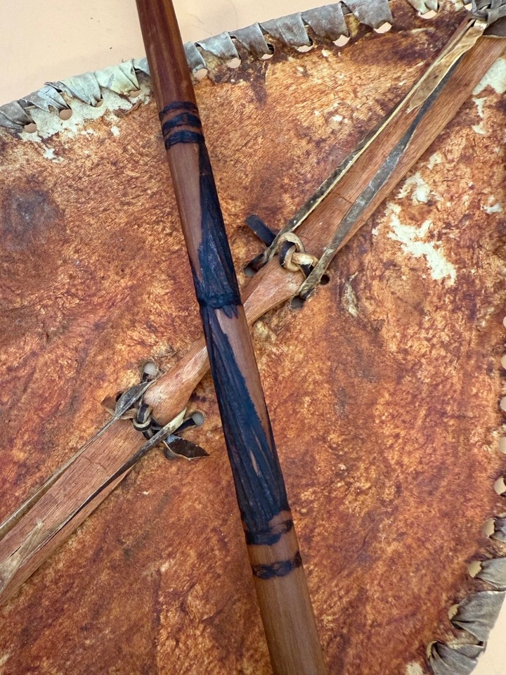 Traditional Tribal Shield & Spear – Handcrafted Hide & Wood ...