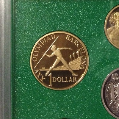 1992 $1 proof coin - Barcelona Olympics - in 2 x 2 holder | eBay