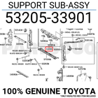 5320533901 Genuine Toyota SUPPORT SUB-ASSY 53205-33901 | eBay