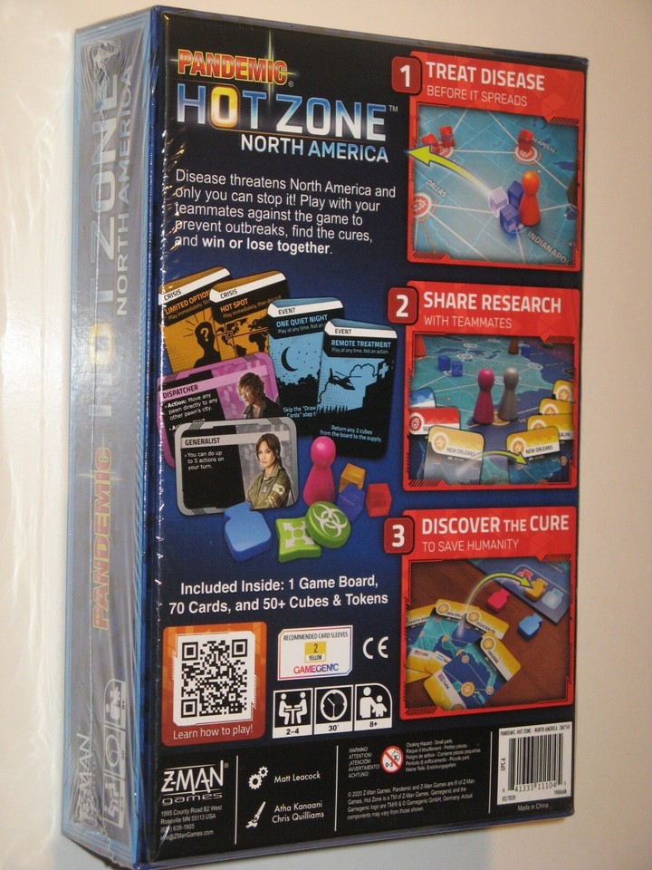Pandemic Hot Zone North America SW Z-Man Games Matt Leacock crisis ...