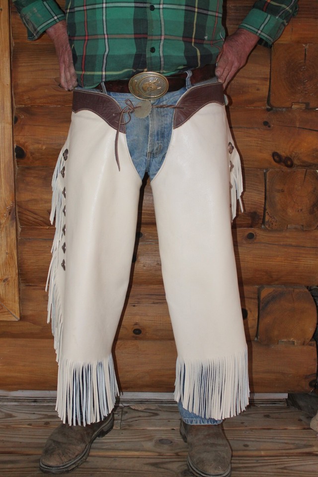 Cowboy Basic Custom Made Leather Chinks/New Chaps/Made In USA | eBay