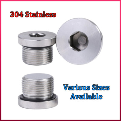 BSP Hydraulic Socket Blanking Plug 304 Stainless Countersunk End Plug ...