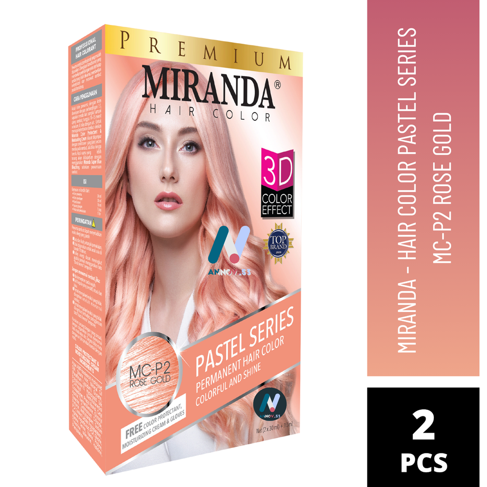 2X MIRANDA 3D Permanent Hair Dye Shine Moisturizer Color Pastel #MC-P2 ...