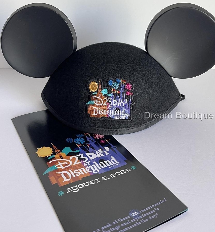 Disneyland D23 Day Ear Hat and Brochure Black | eBay