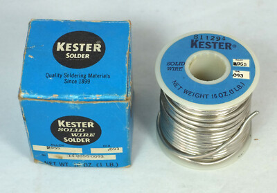 1 Used Spool Vintage Kester 955 0.093 Solid Wire Solder | eBay