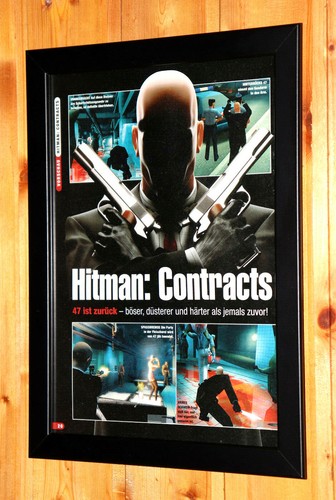 Hitman: Contracts Video game Rare Small Poster /Vintage Ad Page Framed ...
