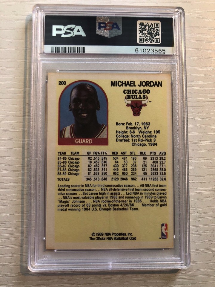 1989 Hoops Michael Jordan Chicago Bulls 200 Mint PSA 9 | eBay