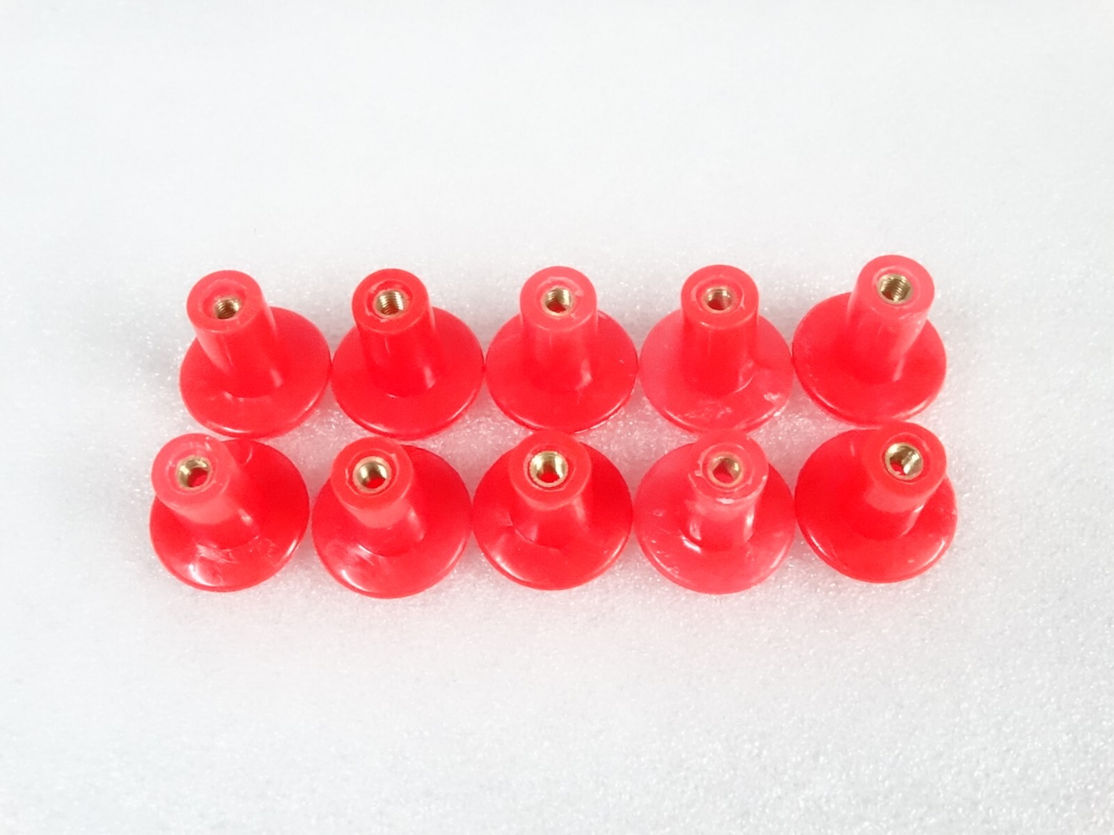 10 x Stop Cable Knob Red For Massey Ferguson TEF Tractor 20 165 240 290 ...