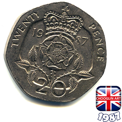 A BRITISH 1987 ELIZABETH II TWENTY PENCE 20p coin, 39 Years Old! | eBay UK