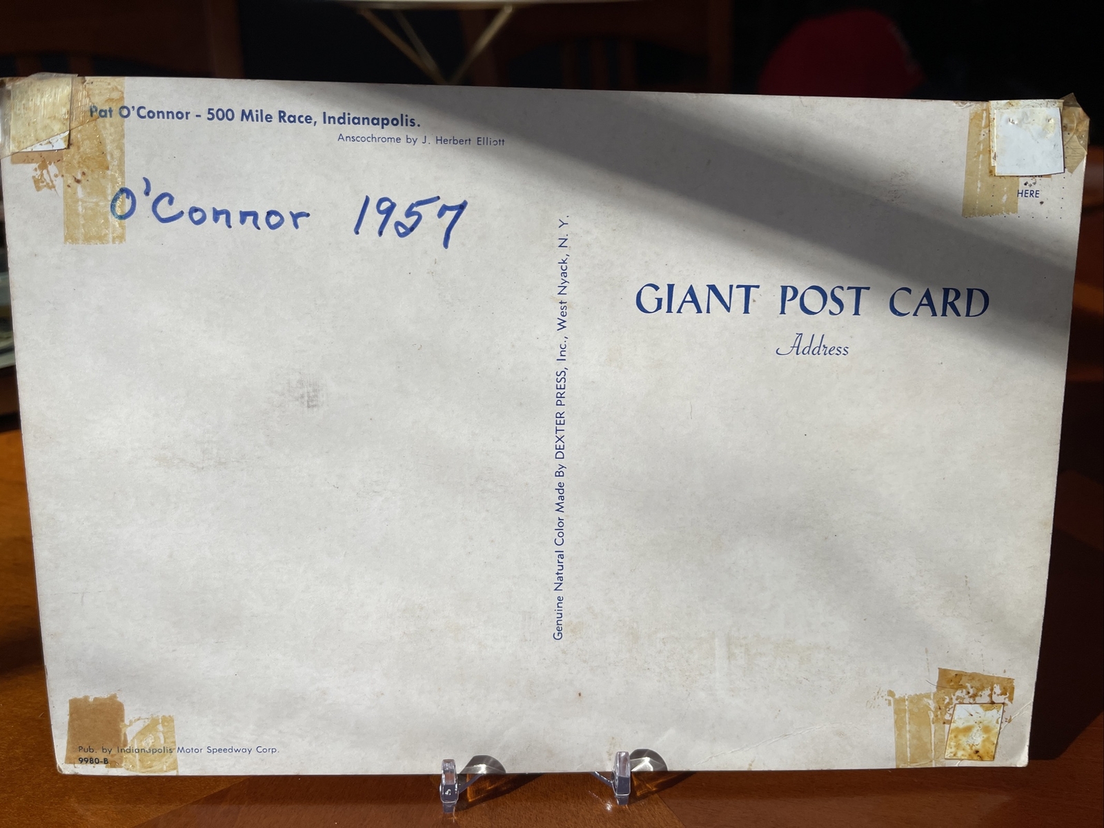 Vintage 6 x 9 Indy 500 Giant Postcard Pat O’Connor | eBay