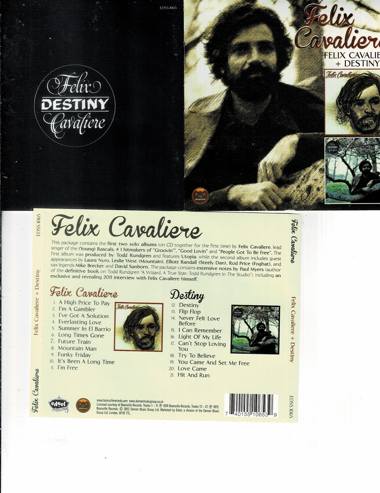 FELIX CAVALIERE - FELIX CAVALIERE/DESTINY (CD 2012) **21 TRACKS ...