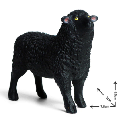 7.5cm Mini Black Sheep Goat Argali Alpaca PVC Toy Animal Figure Kids ...
