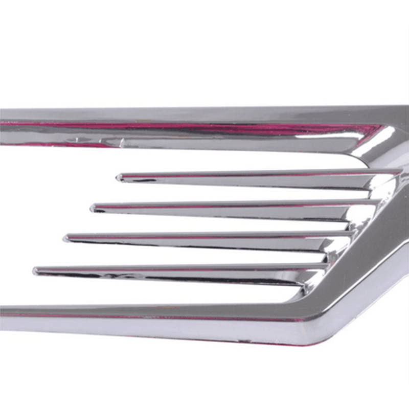 2x Chrome Euro Style Fake Decorative Hood Intake Grille Car Air Flow ...