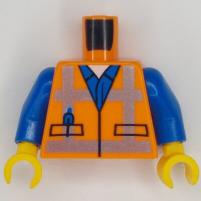 Lego Torso Safety Vest - Reflective Crossed Stripes over Blue Shirt ...