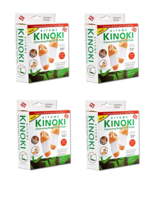 KINOKI Detox foot patches Remove body toxins 10 pads x 4PACK | eBay