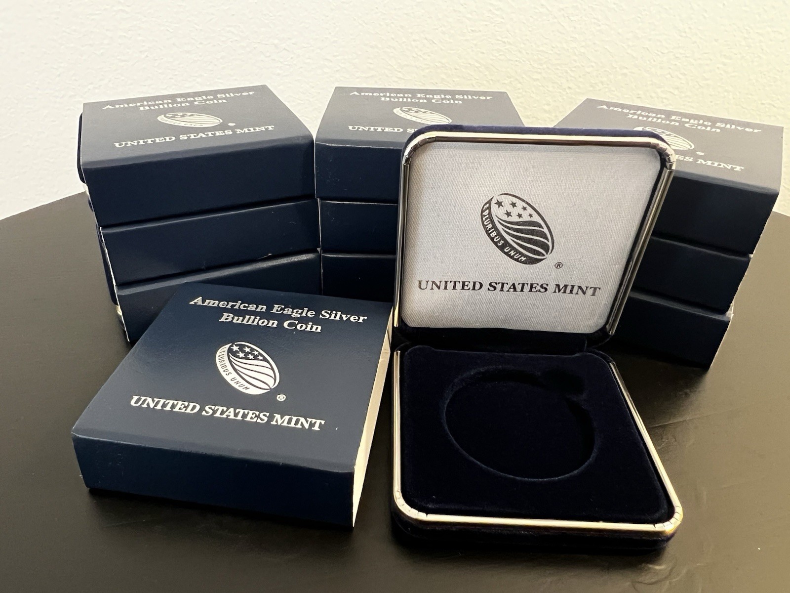 American Eagle 1 Oz Silver Bullion Coin Velvet Box 10 Pcs Set | eBay