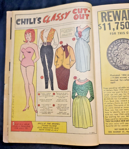 Millie the Model # 124 GD Paper Dolls/Fashion Marvel Romance 1964 ...