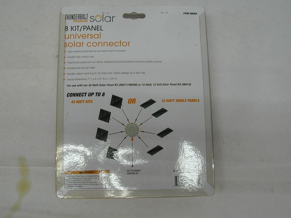 THUNDERBOLT 8 Kit Panel SOLAR PANEL POWER CONNECTION CABLE KIT 8 PORTS ...