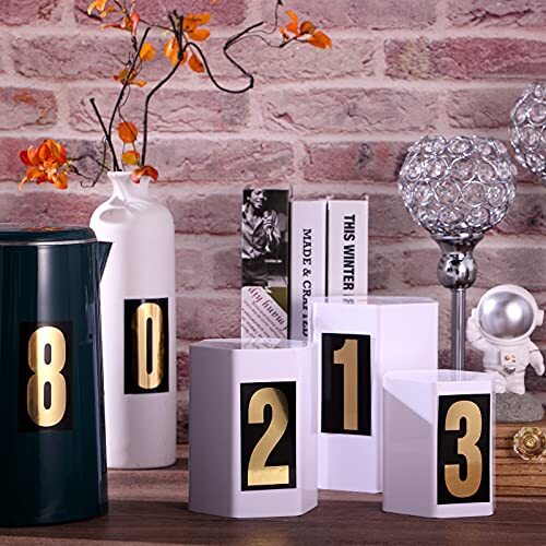 192 Pcs 16 Sets Number Stickers Mailbox Numbers 3 Inch Gold in Black | eBay