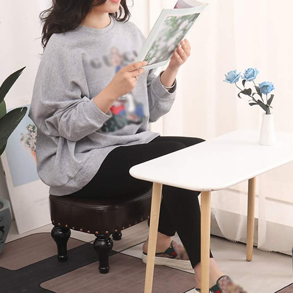Small Foot Stool For Living Room Brown Leather Stool Vintage ...