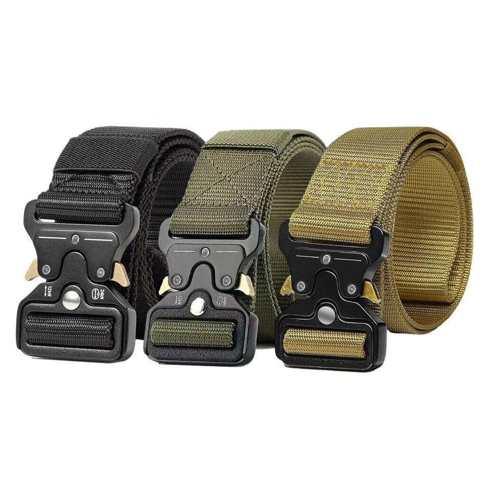 MEN Casual Military Tactical Army Adjustable Quick Release Belts Pants ...