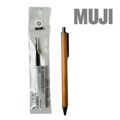 MUJI natural wood Hexagonal Ballpoint Pen 0.5mm Black made in Japan | eBay