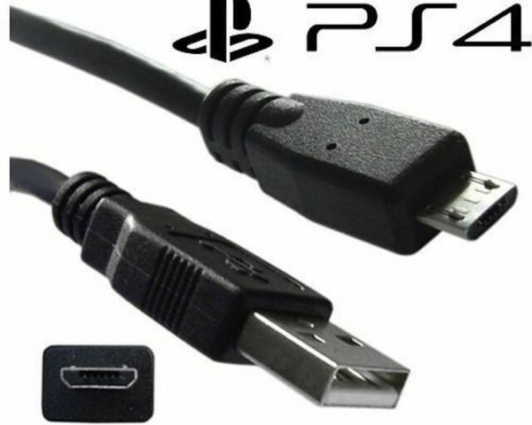 Sony Micro USB Charge Cable for PlayStation 4 Dualshock - Black for ...