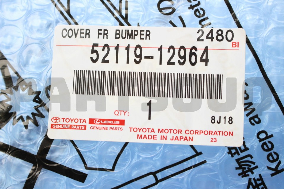 5211912964 Genuine Toyota COVER, FRONT BUMPER 52119-12964 | eBay