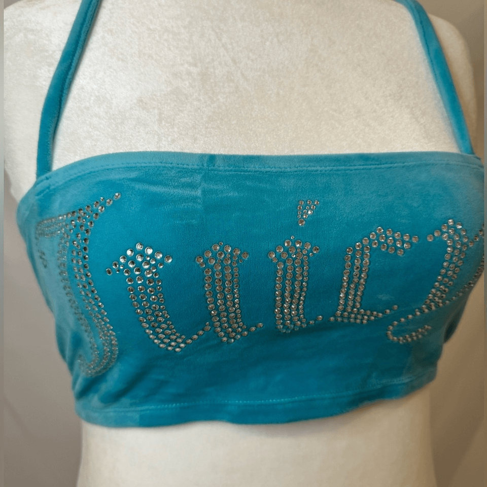 Juicy Couture Bedazzled Velour Crop Top | eBay