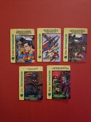 FLEER DC OVERPOWER - ANY CHARACTER LOT OF 5 DIFFERENT GAME CARDS | eBay