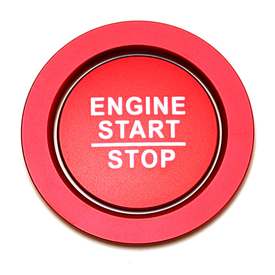 Sports Red Engine Push Start Button w/Surround Ring For 16+ Gen10 Gen11 ...