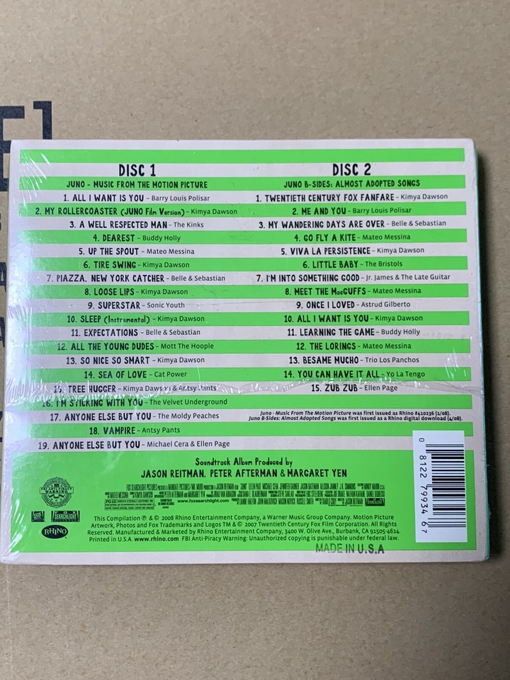 Juno Soundtrack 2CD Limitex Deluxe Edition NEW Stll Sealed Super Rare ...