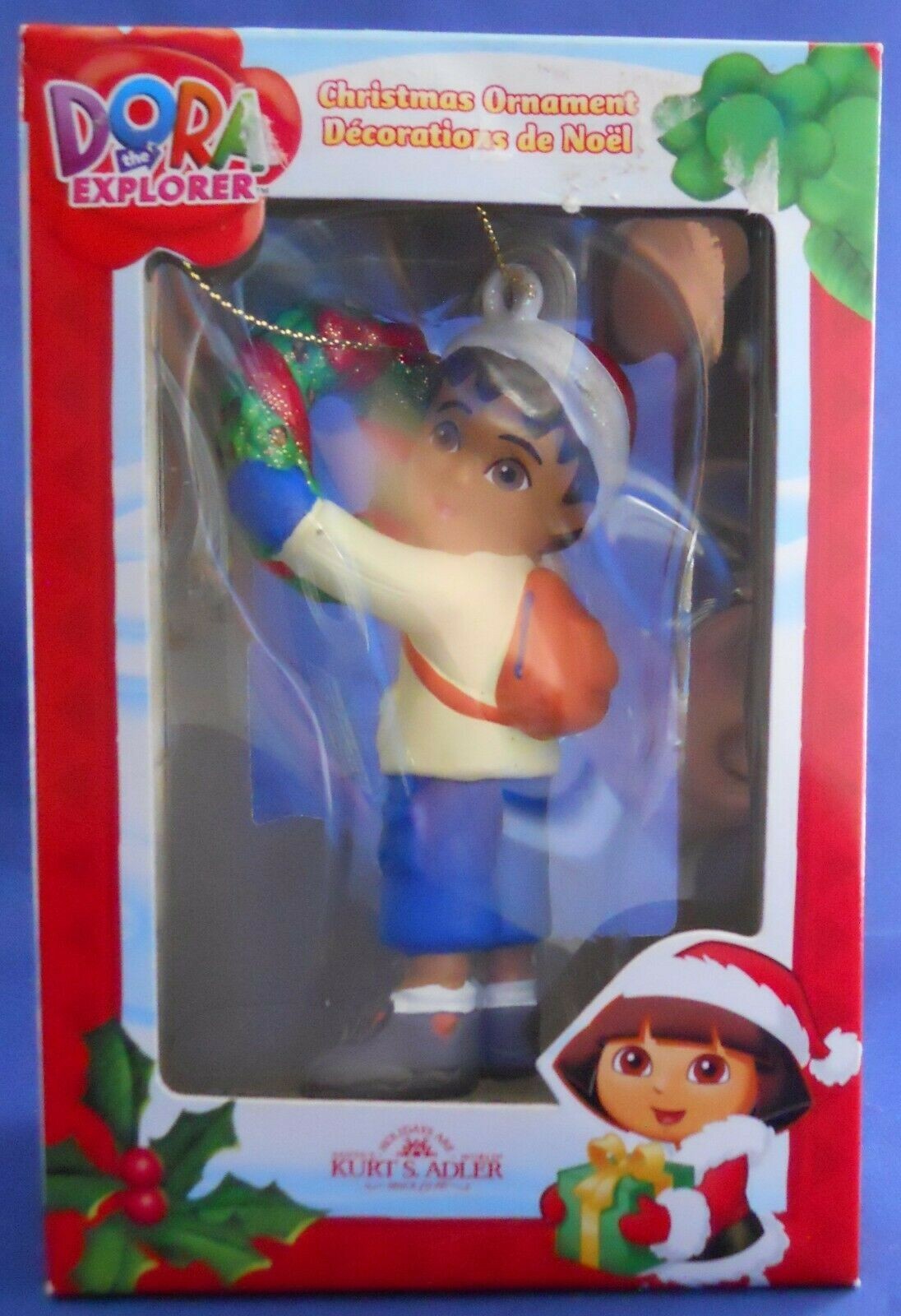 Dora The Explorer Kurt S. Adler Diego Holding Christmas Wreath Ornament ...