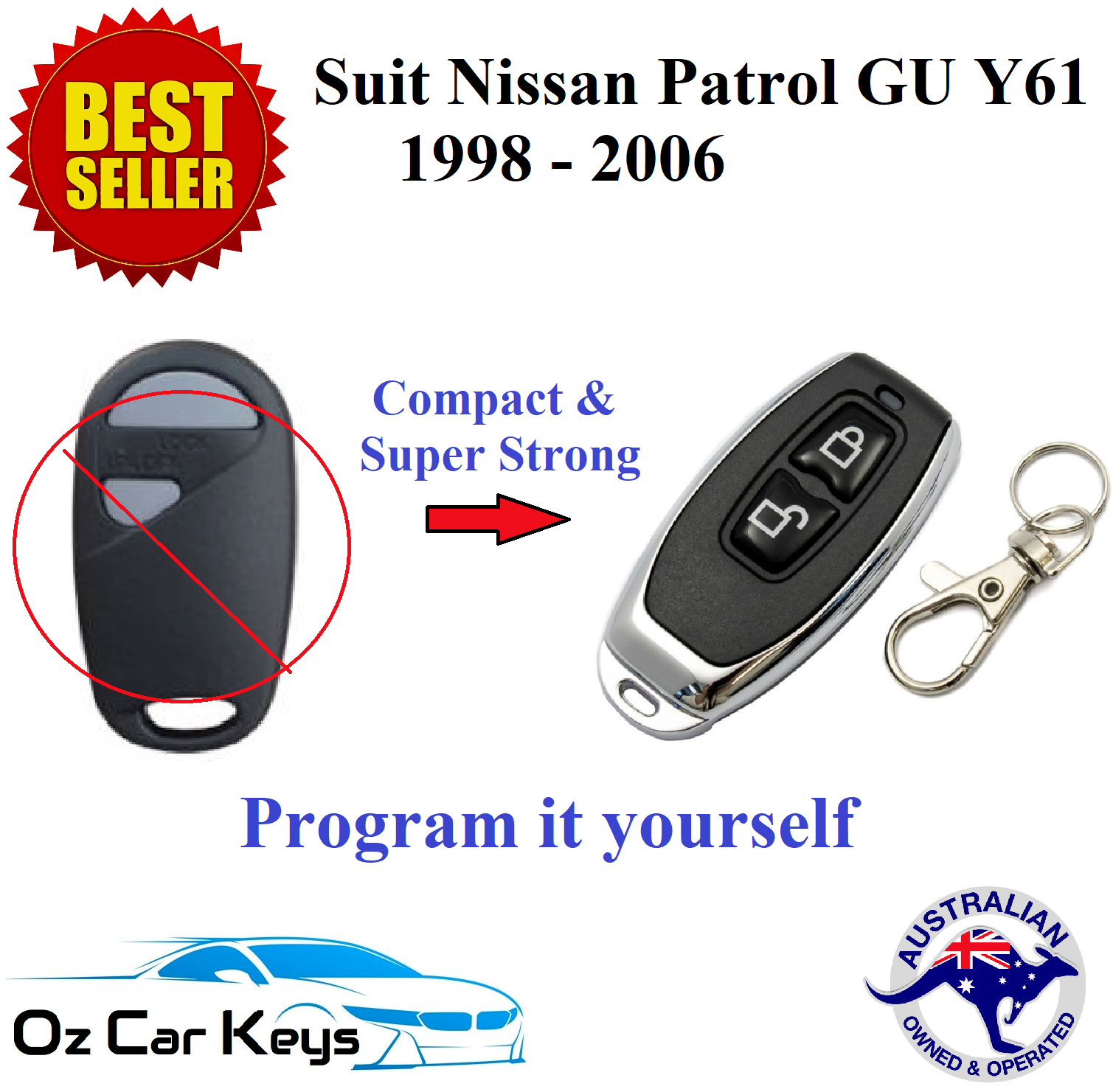 REMOTE NO KEY FOR NISSAN GU PATROL 1998 1999 2000 2001 2002 2003 2004 ...