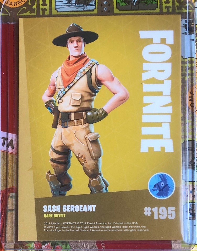 Sash Sergeant !! 2019 FORTNITE Trading Card RARE Outfit! | eBay