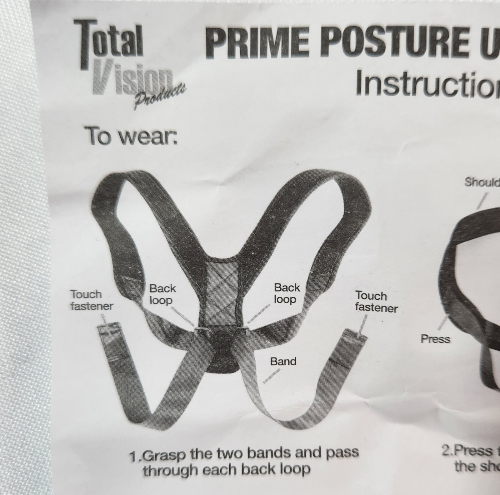 Total Vision Products Prime Posture Upper Back Support Stability ...