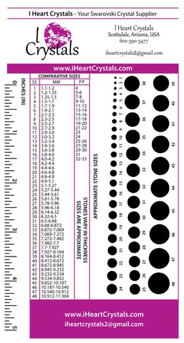 Rhinestone Crystal Size Chart Download in pdf format to print at home | eBay